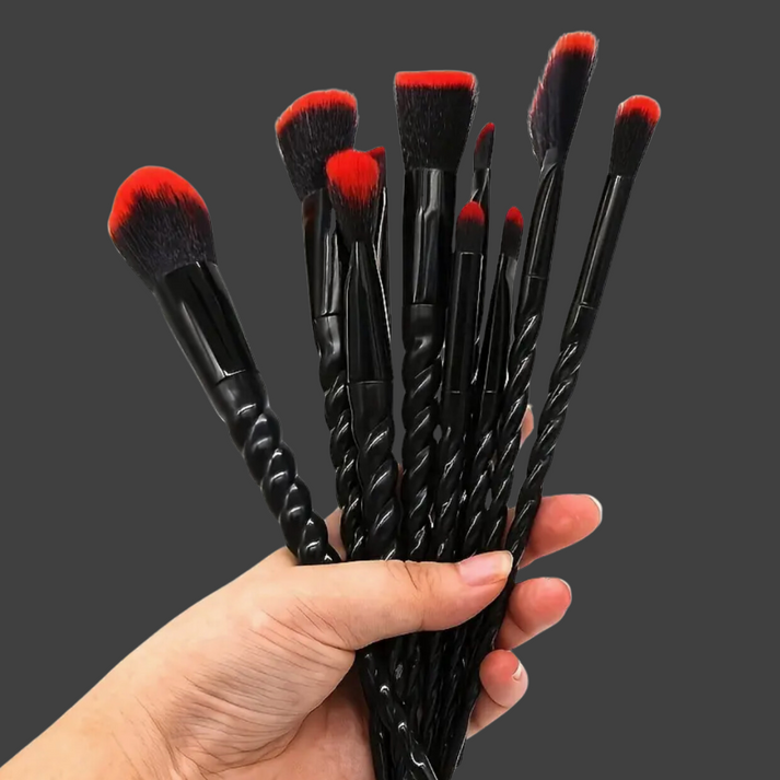10 Piece Gothic Unicorn Brush Set – Medusa's Makeup